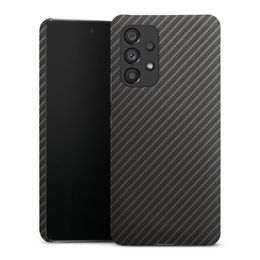 DeinDesign Galaxy A53 5G Handy Premium Case Smartphone Handyh&uuml;lle Schutzh&uuml;lle matt Carbon Muster Metallic Look Premium Case