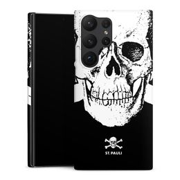 DeinDesign Galaxy S23 Ultra Handy Premium Case Smartphone Handyh&uuml;lle Schutzh&uuml;lle matt Totenkopf Fc St. Pauli Official Licensed Product Premium Case