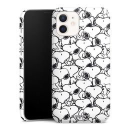 DeinDesign iPhone 12 Handy Premium Case Smartphone Handyh&uuml;lle Schutzh&uuml;lle gl&auml;nzend Peanuts Snoopy Muster Premium Case