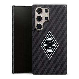 DeinDesign Galaxy S24 Ultra Handy Premium Case Smartphone Handyh&uuml;lle Schutzh&uuml;lle gl&auml;nzend Borussia M&ouml;nchengladbach Carbon Gladbach Premium Case