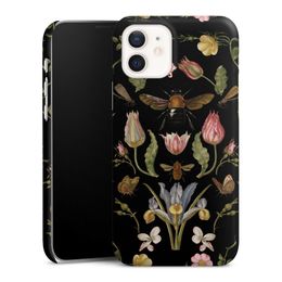 DeinDesign iPhone 12 Handy Premium Case Smartphone Handyh&uuml;lle Schutzh&uuml;lle matt Flower Wreath Bee Blossom Premium Case
