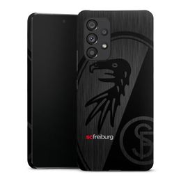 DeinDesign Galaxy A53 5G Handy Premium Case Smartphone Handyh&uuml;lle Schutzh&uuml;lle matt Metallic Look Sc Freiburg Official Licensed Product Premium Case