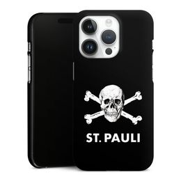 DeinDesign iPhone 14 Pro Handy Premium Case Smartphone Handyh&uuml;lle Schutzh&uuml;lle matt Totenkopf Fc St. Pauli Official Licensed Product Premium Case