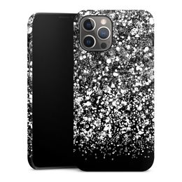 DeinDesign iPhone 12 Pro Max Handy Premium Case Smartphone Handyh&uuml;lle Schutzh&uuml;lle matt Muster Snowflake Glitzer Premium Case