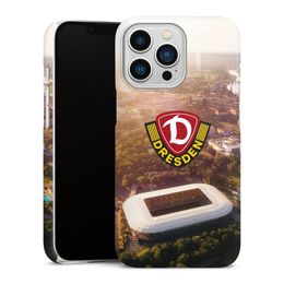 DeinDesign iPhone 13 Pro Handy Premium Case Smartphone Handyh&uuml;lle Schutzh&uuml;lle gl&auml;nzend Sgd Sg Dynamo Dresden Stadium Premium Case