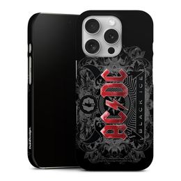 DeinDesign iPhone 16 Pro Handy Premium Case Smartphone Handyh&uuml;lle Schutzh&uuml;lle matt Merchandise Black Ice Acdc Premium Case