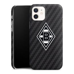 DeinDesign iPhone 12 Handy Premium Case Smartphone Handyh&uuml;lle Schutzh&uuml;lle matt Borussia M&ouml;nchengladbach Carbon Gladbach Premium Case