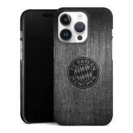 DeinDesign iPhone 14 Pro Handy Premium Case Smartphone Handyh&uuml;lle Schutzh&uuml;lle matt Fcb Metallic Look Fc Bayern M&uuml;nchen Premium Case