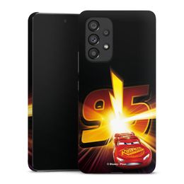 DeinDesign Galaxy A53 5G Handy Premium Case Smartphone Handyh&uuml;lle Schutzh&uuml;lle gl&auml;nzend Cars Lightning Mcqueen 95 Official Licensed Product Premium Case
