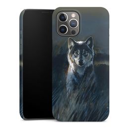 DeinDesign iPhone 12 Pro Max Handy Premium Case Smartphone Handyh&uuml;lle Schutzh&uuml;lle matt Wolf Painting Nature Premium Case