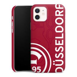 DeinDesign iPhone 12 Handy Premium Case Smartphone Handyh&uuml;lle Schutzh&uuml;lle matt Lettering F95 Fortuna D&uuml;sseldorf Premium Case