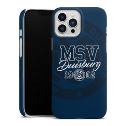 DeinDesign iPhone 13 Pro Max Handy Premium Case Smartphone Handyh&uuml;lle Schutzh&uuml;lle matt Soccer Merchandise Msv Duisburg Premium Case