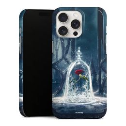 DeinDesign iPhone 15 Pro Max Handy Premium Case Smartphone Handyh&uuml;lle Schutzh&uuml;lle gl&auml;nzend Rose The Beauty And The Beast Disney Princess Premium Case
