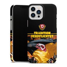 DeinDesign iPhone 13 Pro Max Handy Premium Case Smartphone Handyh&uuml;lle Schutzh&uuml;lle matt Sgd Sg Dynamo Dresden Merchandise Premium Case