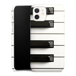 DeinDesign iPhone 12 Handy Premium Case Smartphone Handyh&uuml;lle Schutzh&uuml;lle gl&auml;nzend Klavier Music Piano Premium Case