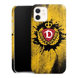 DeinDesign iPhone 12 Handy Premium Case Smartphone Handyh&uuml;lle Schutzh&uuml;lle gl&auml;nzend Sg Dynamo Dresden Soccer Official Licensed Product Premium Case