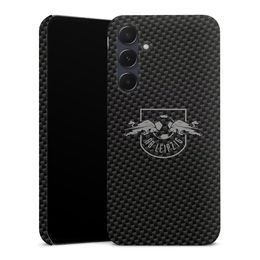 DeinDesign Galaxy A55 5G Handy Premium Case Smartphone Handyh&uuml;lle Schutzh&uuml;lle matt Rb Leipzig Carbon Metallic Look Premium Case