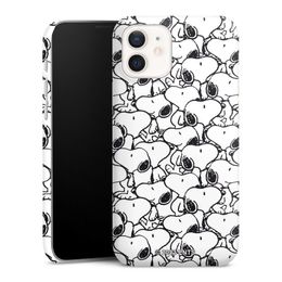 DeinDesign iPhone 12 Handy Premium Case Smartphone Handyh&uuml;lle Schutzh&uuml;lle matt Peanuts Snoopy Muster Premium Case