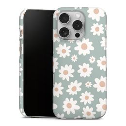 DeinDesign iPhone 16 Pro Handy Premium Case Smartphone Handyh&uuml;lle Schutzh&uuml;lle matt Daisy Muster Flowers Premium Case
