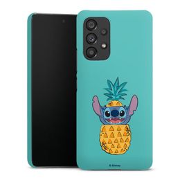 DeinDesign Galaxy A53 5G Handy Premium Case Smartphone Handyh&uuml;lle Schutzh&uuml;lle matt Pineapple Lilo & Stitch Disney Premium Case