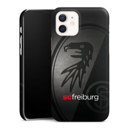 DeinDesign iPhone 12 Handy Premium Case Smartphone Handyh&uuml;lle Schutzh&uuml;lle matt Sc Freiburg Official Licensed Product Metallic Look Premium Case