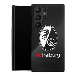DeinDesign Galaxy S23 Ultra Handy Premium Case Smartphone Handyh&uuml;lle Schutzh&uuml;lle matt Sc Freiburg Lettering Logo Premium Case