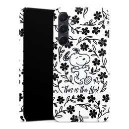 DeinDesign Galaxy A55 5G Handy Premium Case Smartphone Handyh&uuml;lle Schutzh&uuml;lle matt Peanuts Flowers Snoopy Premium Case