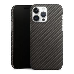 DeinDesign iPhone 14 Pro Max Handy Premium Case Smartphone Handyh&uuml;lle Schutzh&uuml;lle matt Carbon Metallic Look Muster Premium Case