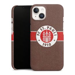 DeinDesign iPhone 14 Handy Premium Case Smartphone Handyh&uuml;lle Schutzh&uuml;lle matt Fc St. Pauli Logo Official Licensed Product Premium Case