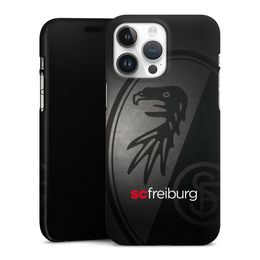 DeinDesign iPhone 14 Pro Max Handy Premium Case Smartphone Handyh&uuml;lle Schutzh&uuml;lle matt Official Licensed Product Sc Freiburg Metallic Look Premium Case