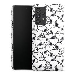 DeinDesign Galaxy A53 5G Handy Premium Case Smartphone Handyh&uuml;lle Schutzh&uuml;lle gl&auml;nzend Peanuts Snoopy Muster Premium Case