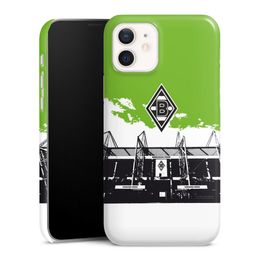 DeinDesign iPhone 12 Handy Premium Case Smartphone Handyh&uuml;lle Schutzh&uuml;lle gl&auml;nzend Borussia M&ouml;nchengladbach Merchandise Stadium Premium Case
