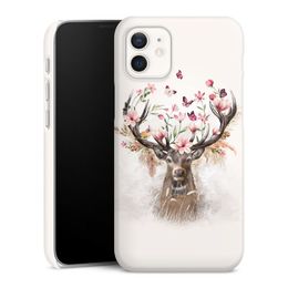 DeinDesign iPhone 12 mini Handy Premium Case Smartphone Handyh&uuml;lle Schutzh&uuml;lle gl&auml;nzend Deer Flowers Animals Premium Case