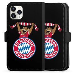 DeinDesign iPhone 11 Pro Handy Klapph&uuml;lle Handyh&uuml;lle aus Kunst Leder schwarz Flip Case Bernie Official Licensed Product Fc Bayern M&uuml;nchen Sideflip mit Lasche