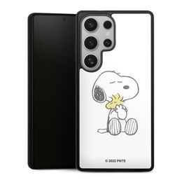 DeinDesign Galaxy S25 Ultra Handy Gallery Case Handyh&uuml;lle 9H Geh&auml;rtetes Glas R&uuml;ckseite H&uuml;lle Snoopy Love Peanuts Gallery Case