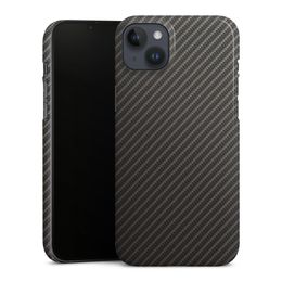 DeinDesign iPhone 14 Plus Handy Premium Case Smartphone Handyh&uuml;lle Schutzh&uuml;lle gl&auml;nzend Carbon Metallic Look Muster Premium Case
