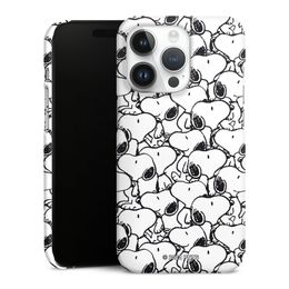 DeinDesign iPhone 14 Pro Handy Premium Case Smartphone Handyh&uuml;lle Schutzh&uuml;lle matt Peanuts Snoopy Muster Premium Case