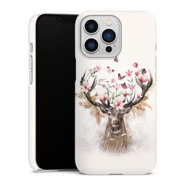 DeinDesign iPhone 13 Pro Handy Premium Case Smartphone Handyh&uuml;lle Schutzh&uuml;lle matt Deer Flowers Animals Premium Case