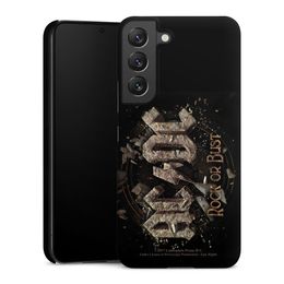 DeinDesign Galaxy S22 Handy Premium Case Smartphone Handyh&uuml;lle Schutzh&uuml;lle matt Official Licensed Product Rock Or Bust Acdc Premium Case