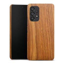 DeinDesign Galaxy A53 5G Handy Premium Case Smartphone Handyh&uuml;lle Schutzh&uuml;lle gl&auml;nzend Larch Wooden Look Wood Premium Case