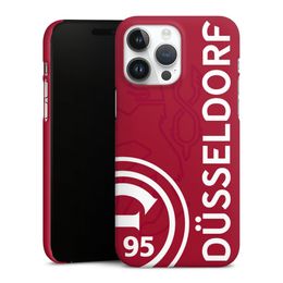 DeinDesign iPhone 14 Pro Max Handy Premium Case Smartphone Handyh&uuml;lle Schutzh&uuml;lle matt Lettering F95 Fortuna D&uuml;sseldorf Premium Case