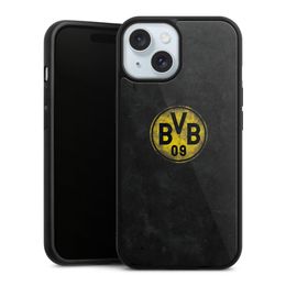 DeinDesign iPhone 15 Handy Gallery Case Handyh&uuml;lle 9H Geh&auml;rtetes Glas R&uuml;ckseite H&uuml;lle Bvb Borussia Dortmund Merchandise Gallery Case