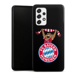 DeinDesign Galaxy A53 5G Handy Silikon H&uuml;lle Case schwarz Handyh&uuml;lle Fc Bayern M&uuml;nchen Official Licensed Product Bernie