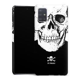 DeinDesign Galaxy A51 Handy Premium Case Smartphone Handyh&uuml;lle Schutzh&uuml;lle gl&auml;nzend Totenkopf Fc St. Pauli Official Licensed Product Premium Case