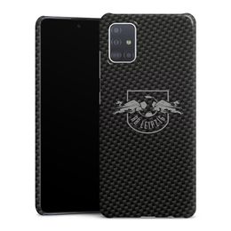 DeinDesign Galaxy A51 Handy Premium Case Smartphone Handyh&uuml;lle Schutzh&uuml;lle gl&auml;nzend Rb Leipzig Carbon Metallic Look Premium Case