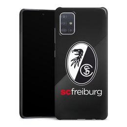 DeinDesign Galaxy A51 Handy Premium Case Smartphone Handyh&uuml;lle Schutzh&uuml;lle gl&auml;nzend Sc Freiburg Lettering Logo Premium Case