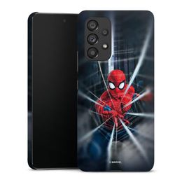DeinDesign Galaxy A53 5G Handy Premium Case Smartphone Handyh&uuml;lle Schutzh&uuml;lle gl&auml;nzend Spiderman Marvel Kinofilm Premium Case