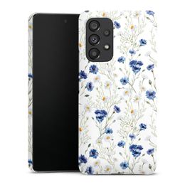 DeinDesign Galaxy A53 5G Handy Premium Case Smartphone Handyh&uuml;lle Schutzh&uuml;lle gl&auml;nzend Muster Flowers Flower Premium Case