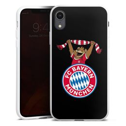 DeinDesign iPhone Xr Handy Silikon H&uuml;lle Case wei&szlig; Handyh&uuml;lle Bernie Official Licensed Product Fc Bayern M&uuml;nchen Silikon Case