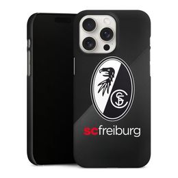 DeinDesign iPhone 15 Pro Max Handy Premium Case Smartphone Handyh&uuml;lle Schutzh&uuml;lle matt Sc Freiburg Lettering Logo Premium Case